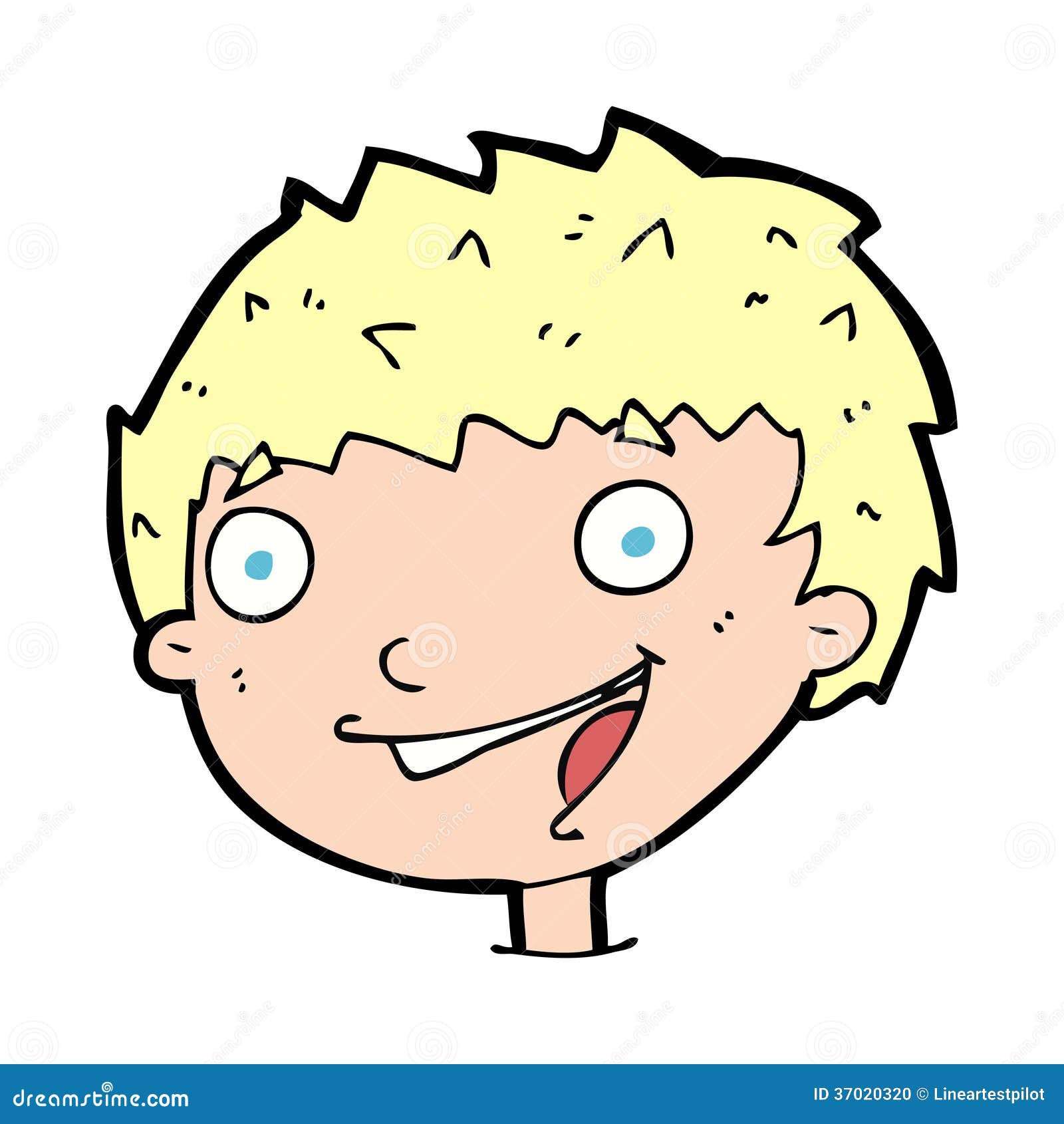 Menino De Riso Dos Desenhos Animados Ilustração do Vetor - Ilustração ...