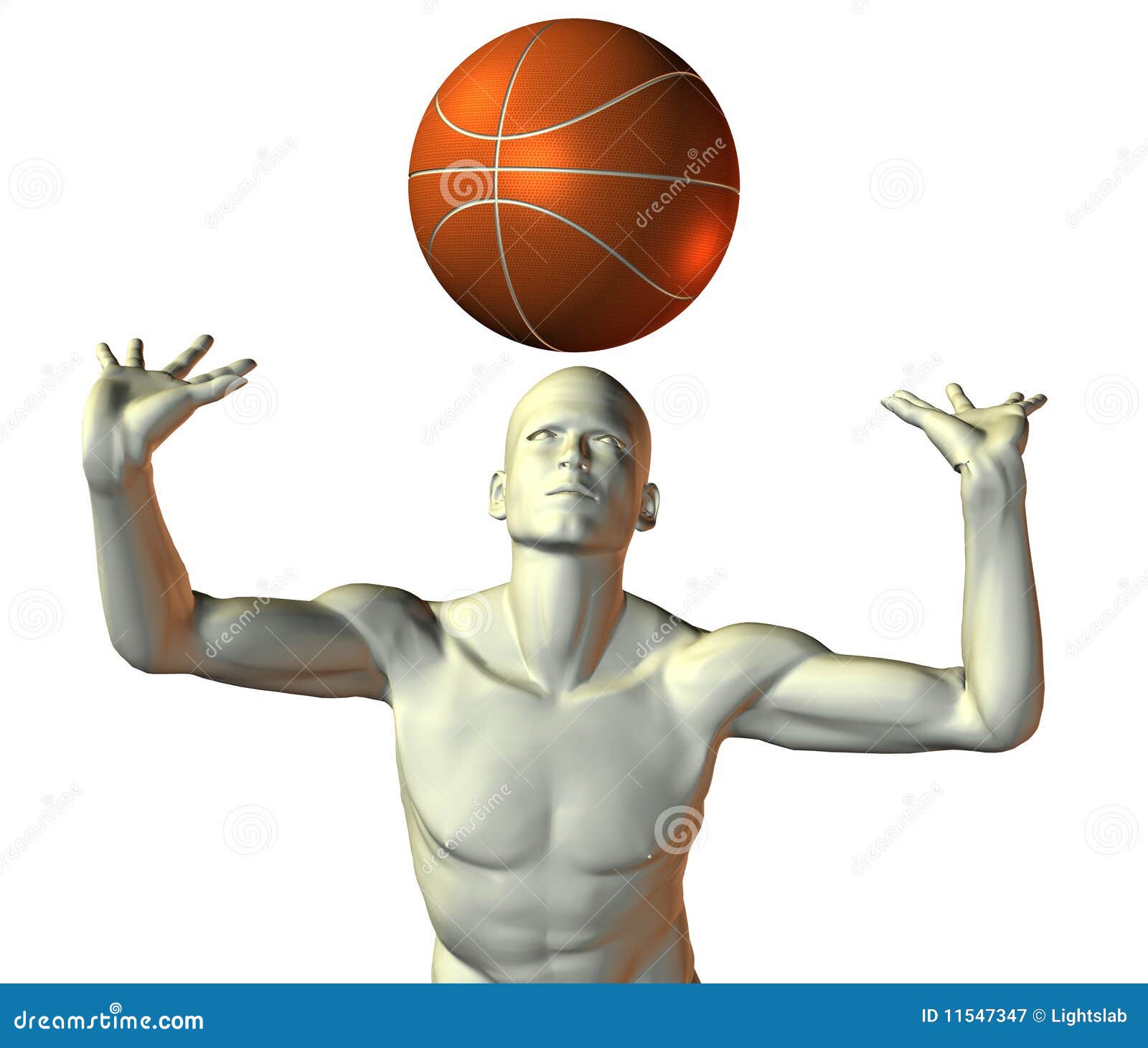 Menino Do Cyber Com Esfera Da Cesta Ilustração Stock - Ilustração de ...