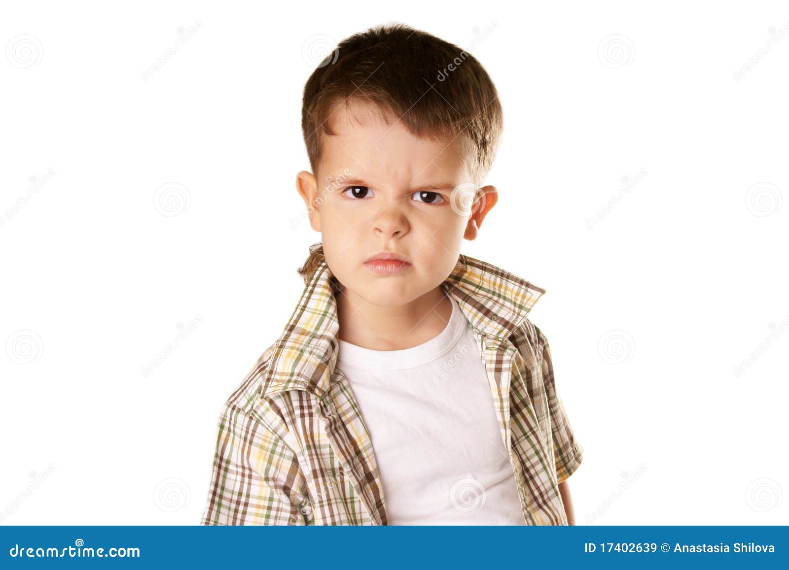 Menino irritado imagem de stock. Imagem de ansioso, fofofo - 17402639