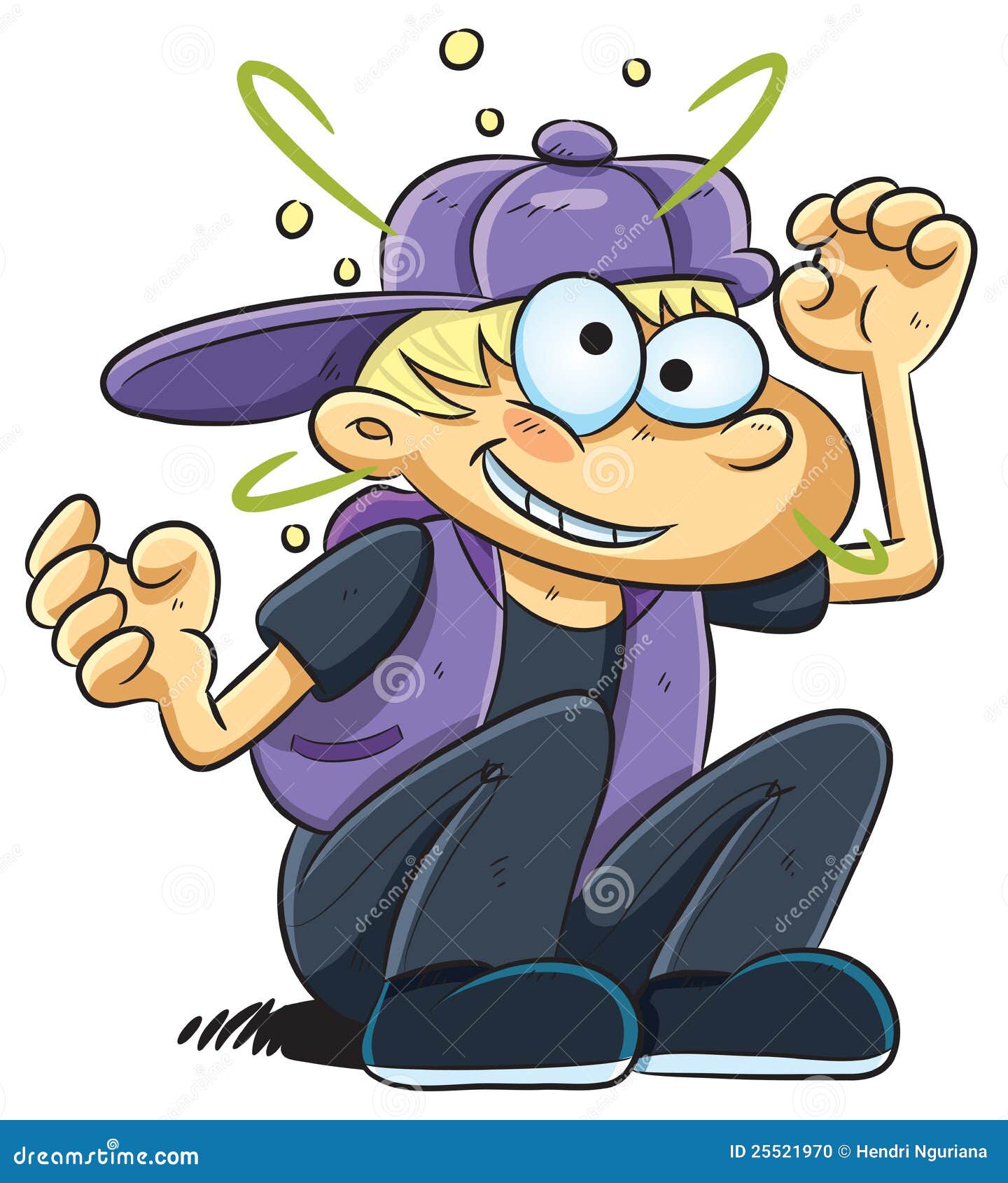 Menino tonto ilustração do vetor. Ilustração de vetor - 25521970