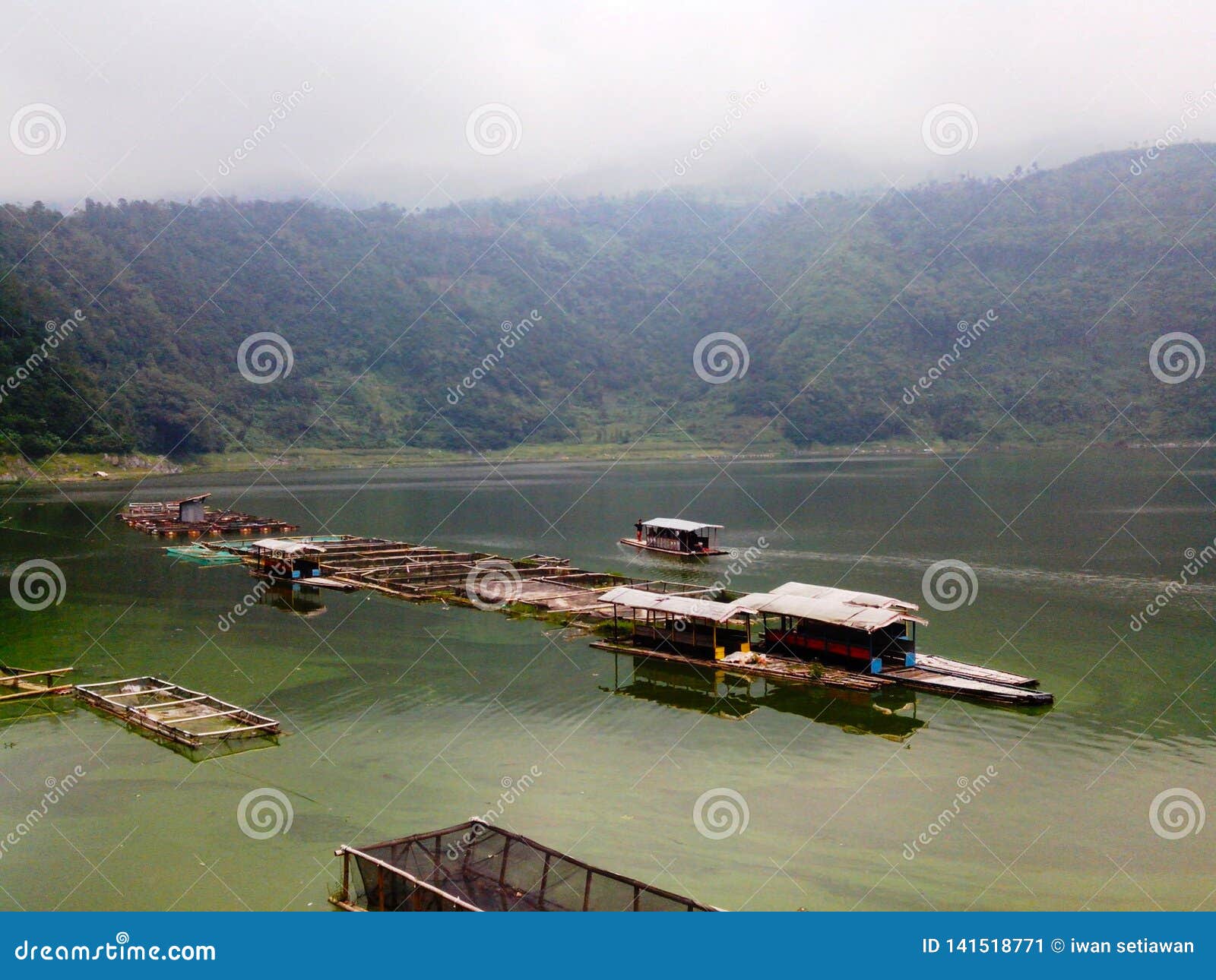 Menjer Lake Located at Wonosobo City on Central Java Indonesian Stock ...
