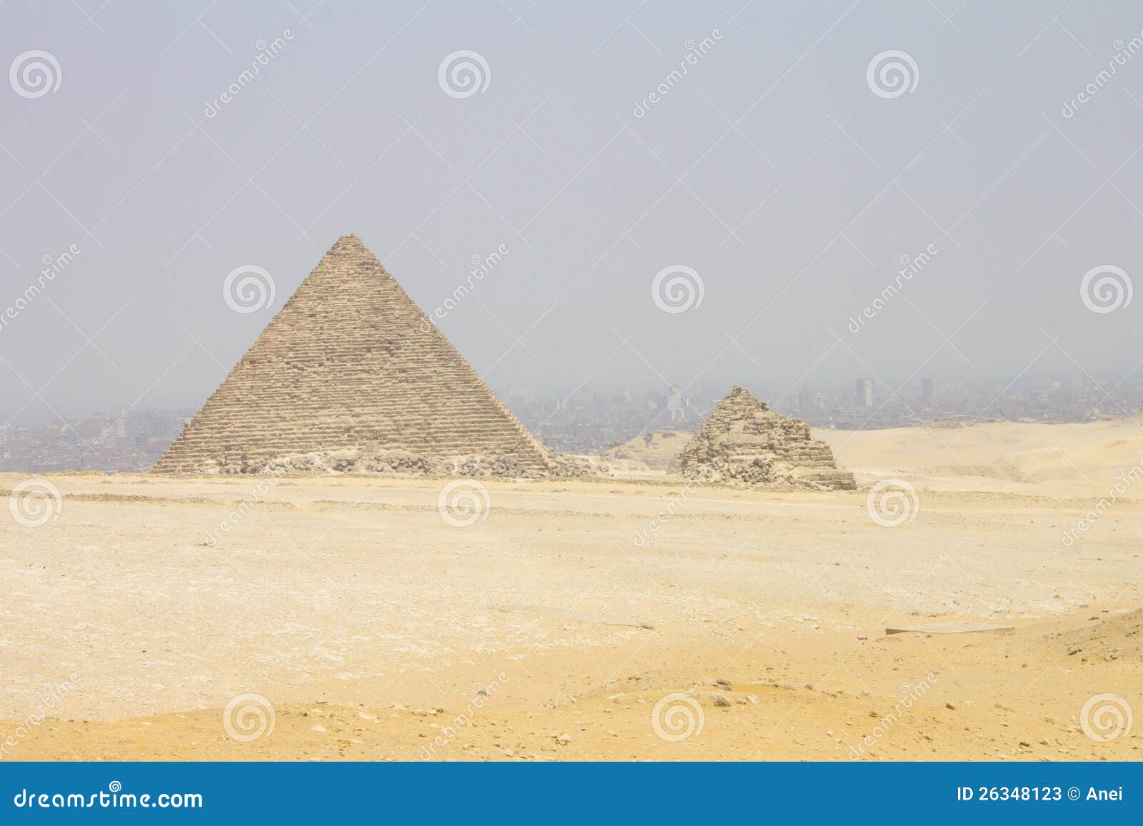 Menkaure Pyramid Close Up. The Smallest Of The Pyramids Of Giza, Egypt ...