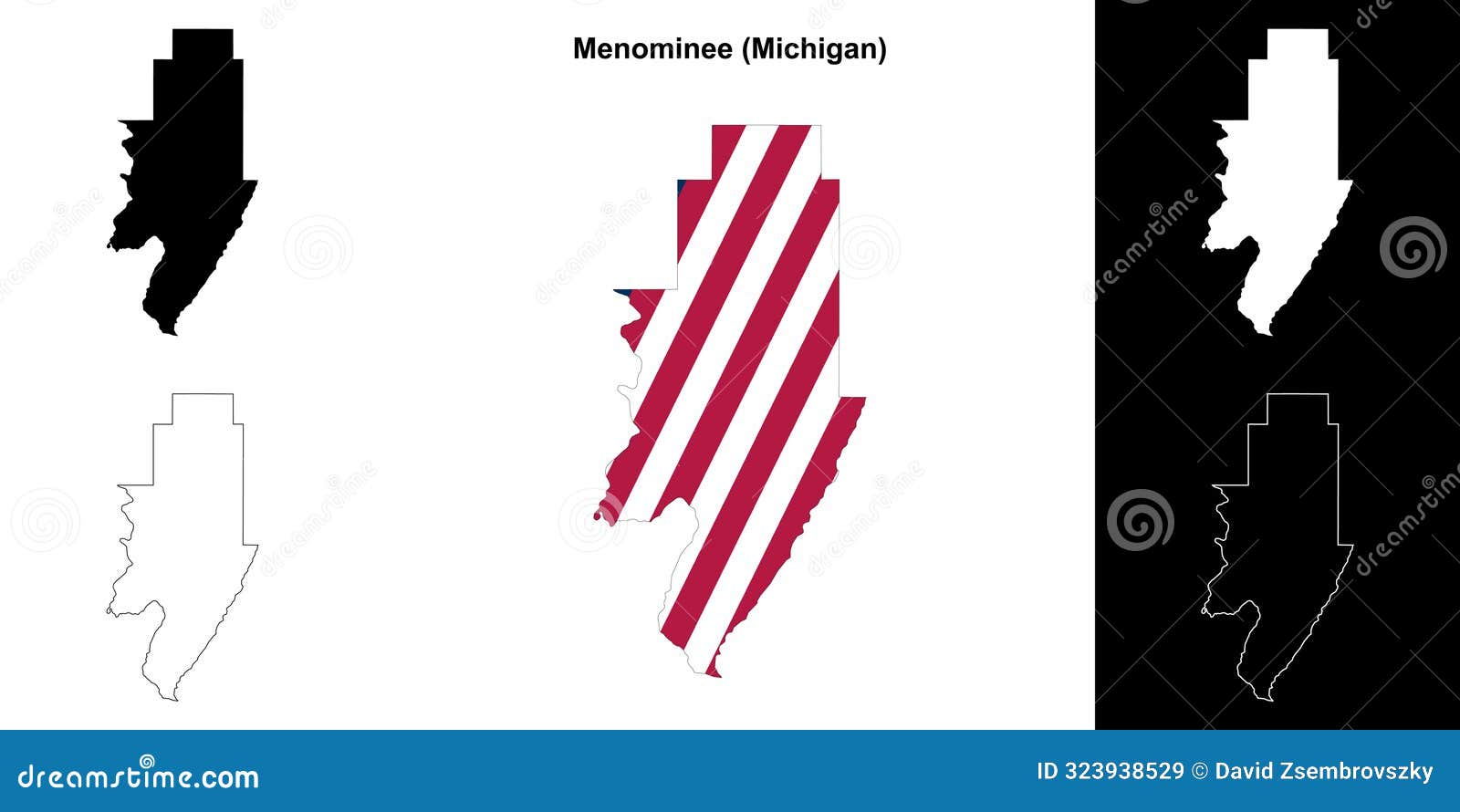 Menominee outline map stock illustration. Illustration of design ...