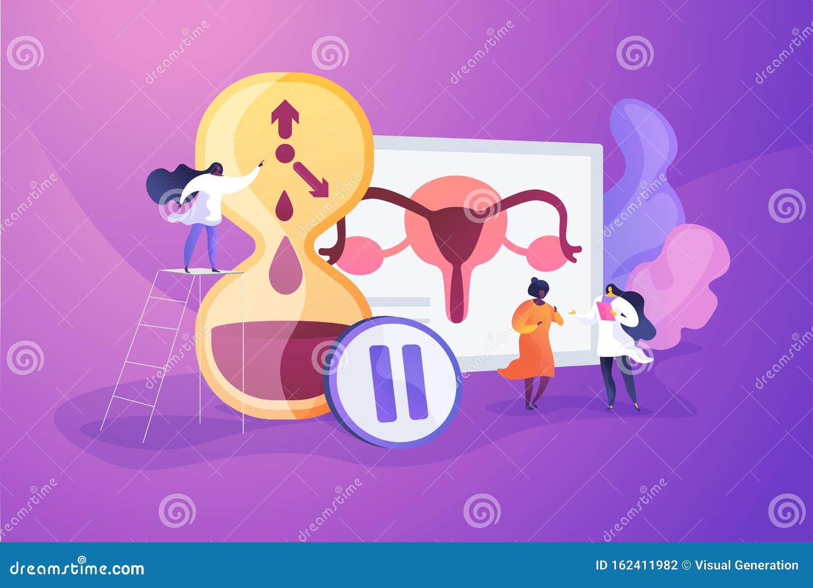 Menopause Concept Vector Illustration Stock Vector Illustration Of