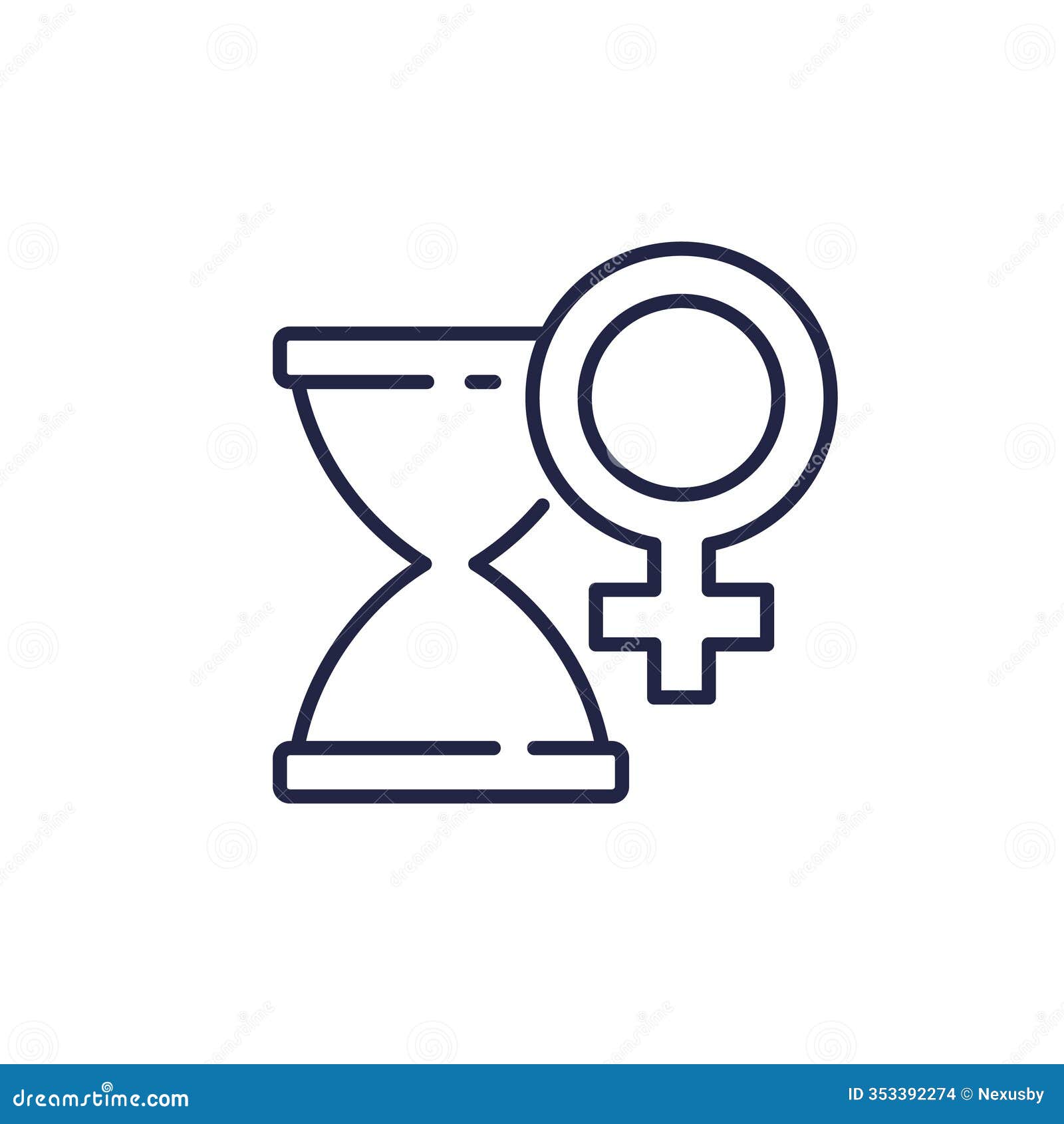 Menopause Icon Awareness. Woman Fertility Age Clock Menstrual Period ...