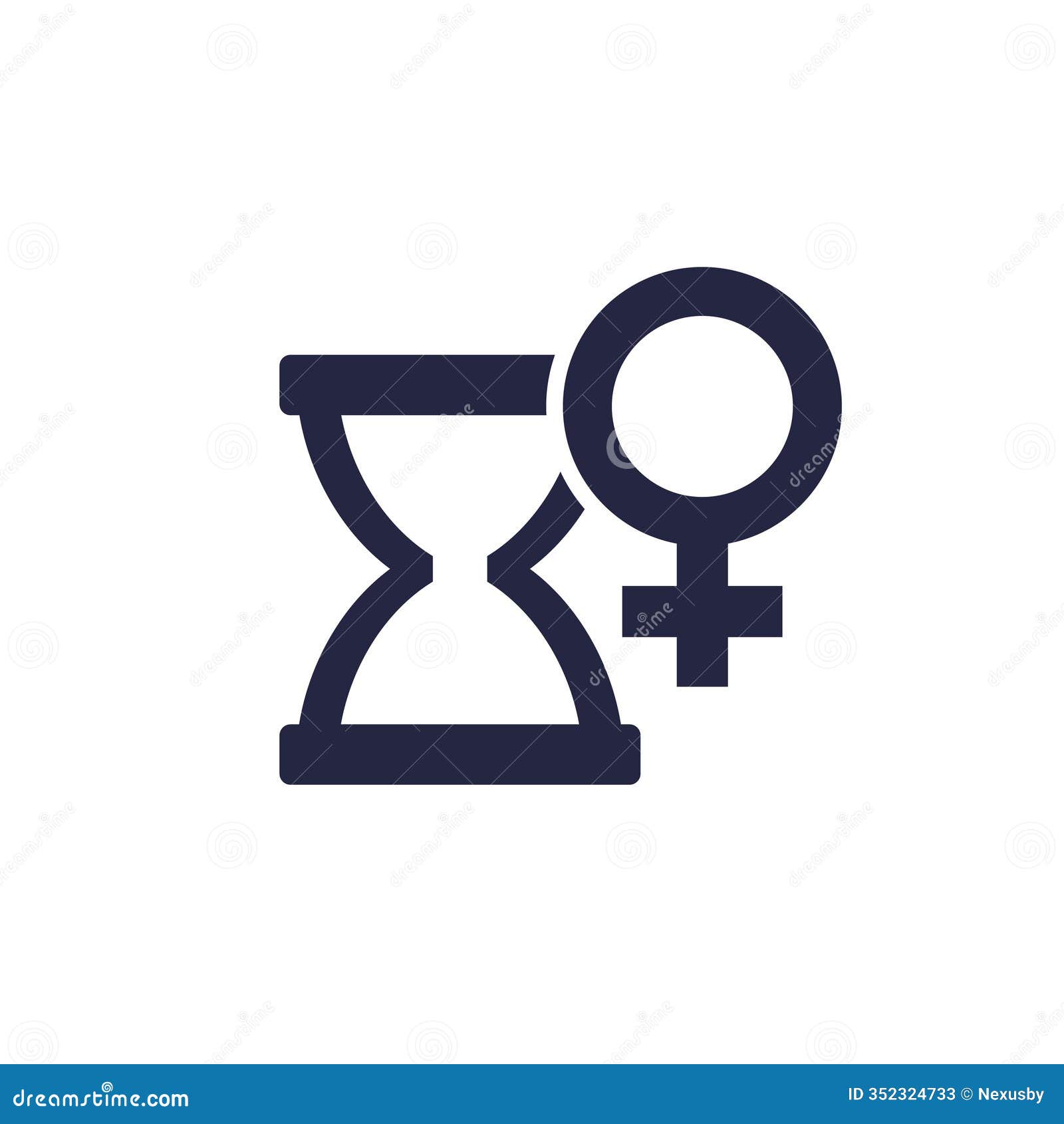 Menopause Icon Awareness. Woman Fertility Age Clock Menstrual Period ...