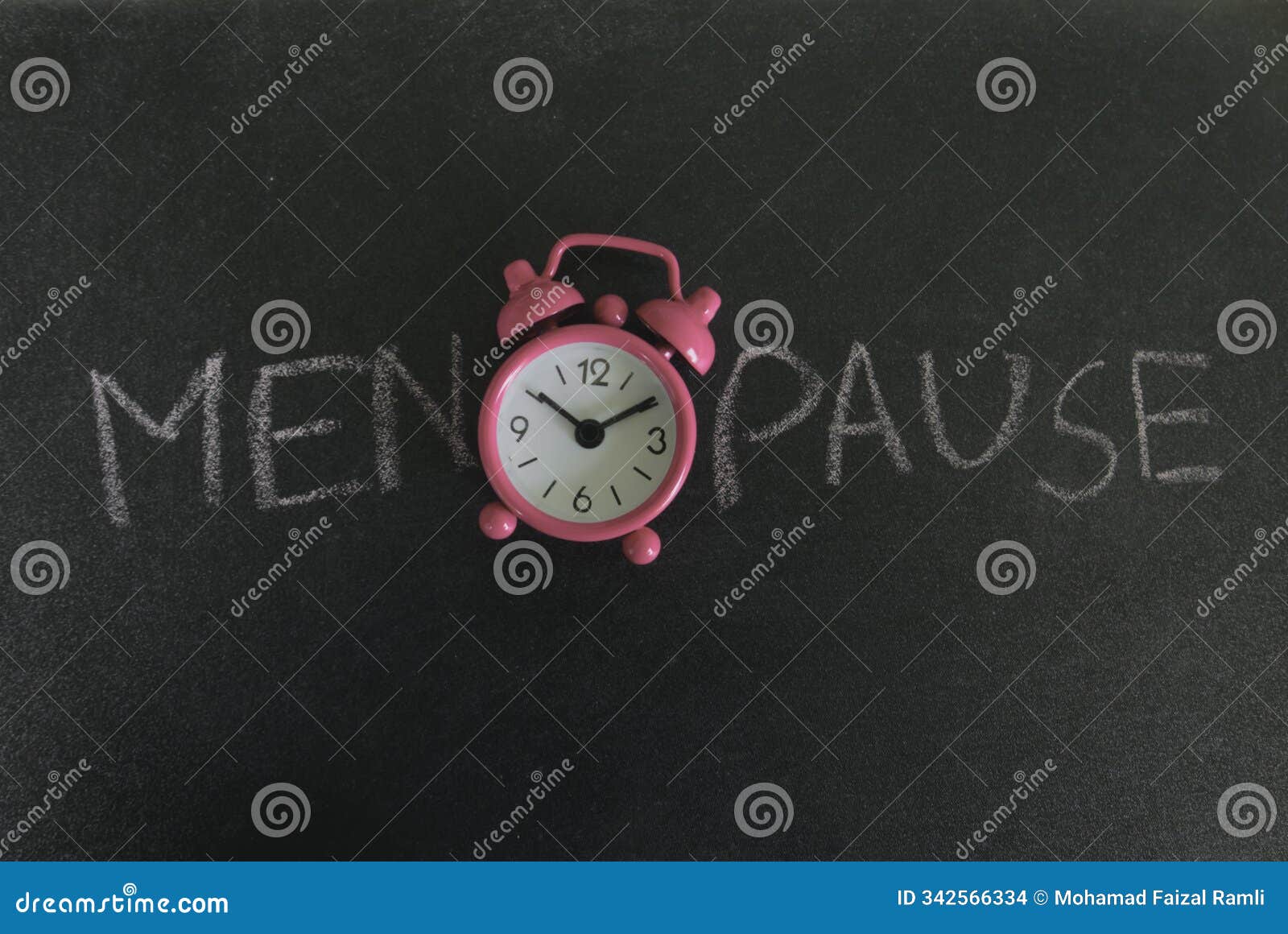 Menopause Written on Blackboard with Pink Alarm Clock Stock Photo ...