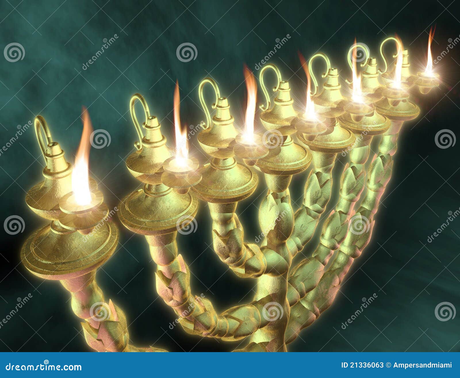 Menorah stock illustration. Illustration of jewish, lampstand - 21336063