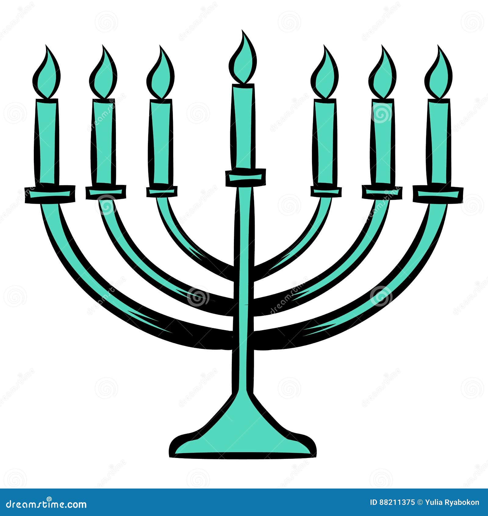 Menorah Icon In Cartoon Style Vector Illustration | CartoonDealer.com ...