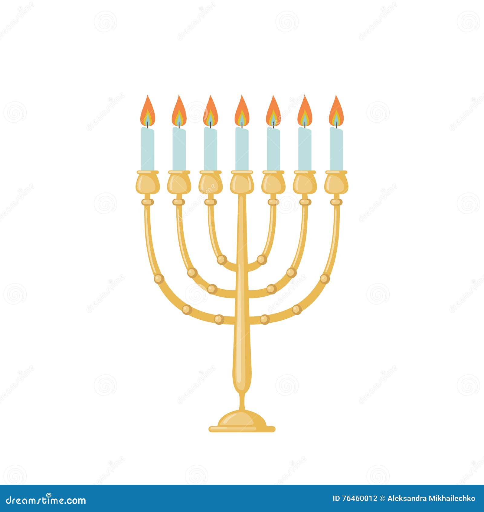 Menorah Icon In Flat Style. Vector Illustration | CartoonDealer.com ...