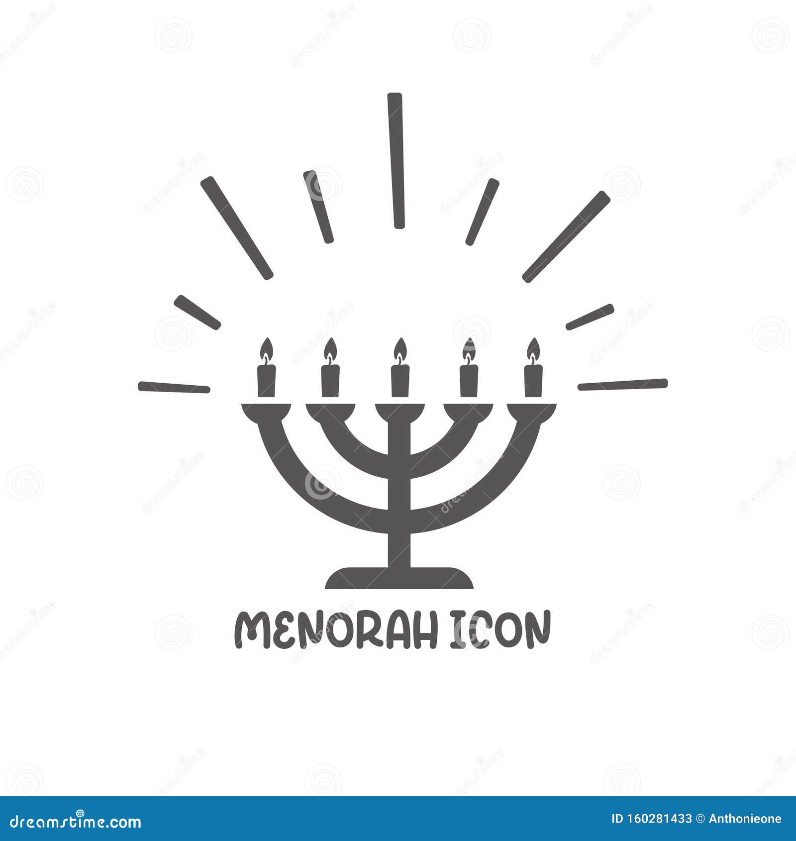 Menorah Icon Simple Flat Style Vector Illustration Stock Vector ...
