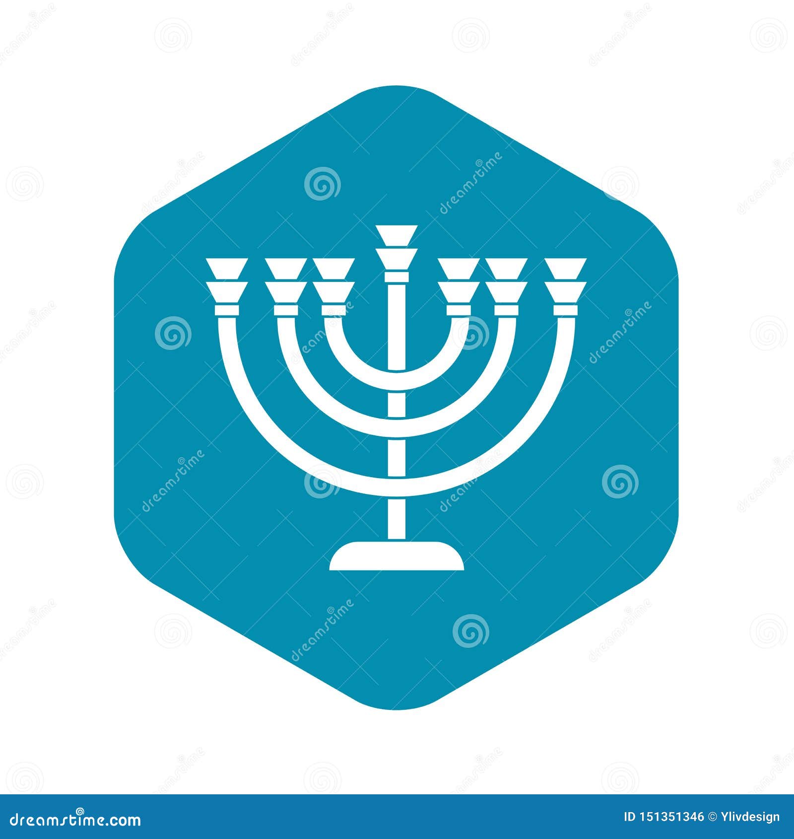 Menorah Icon In Simple Style Stock Vector Illustration Of Detail