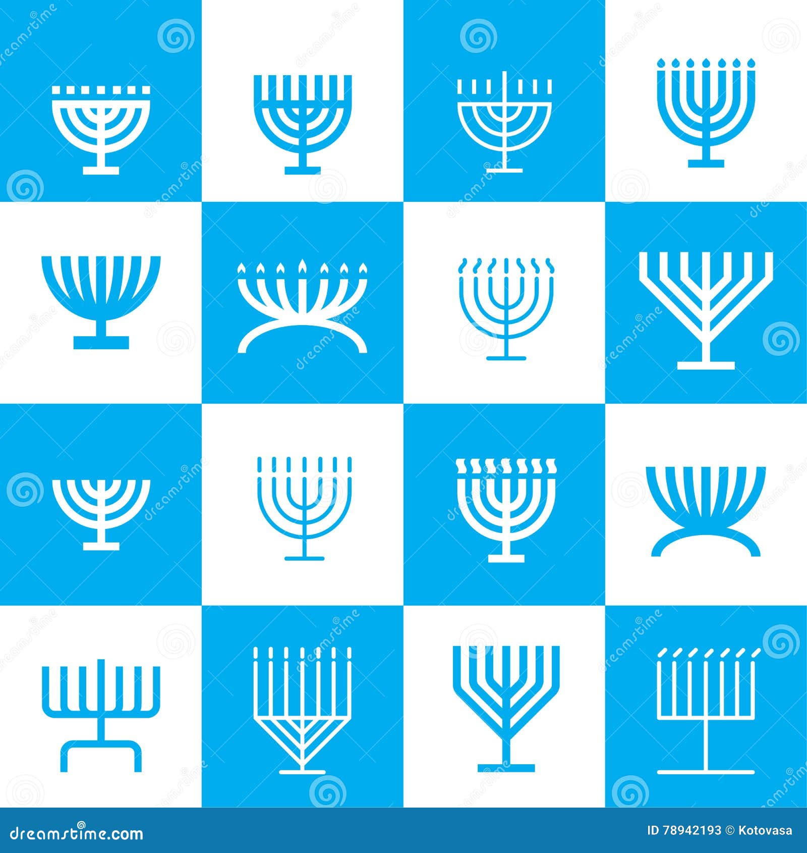 Menorah icons pattern stock vector. Illustration of icons - 78942193