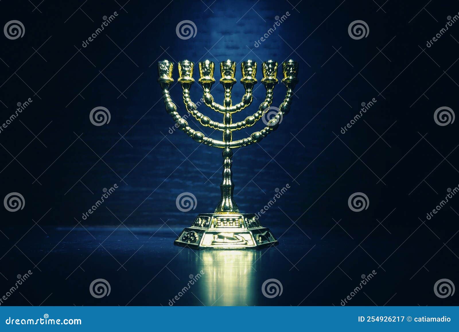 Jewish Symbol Jewish Holiday Hanukkah With Menorah Traditional ...