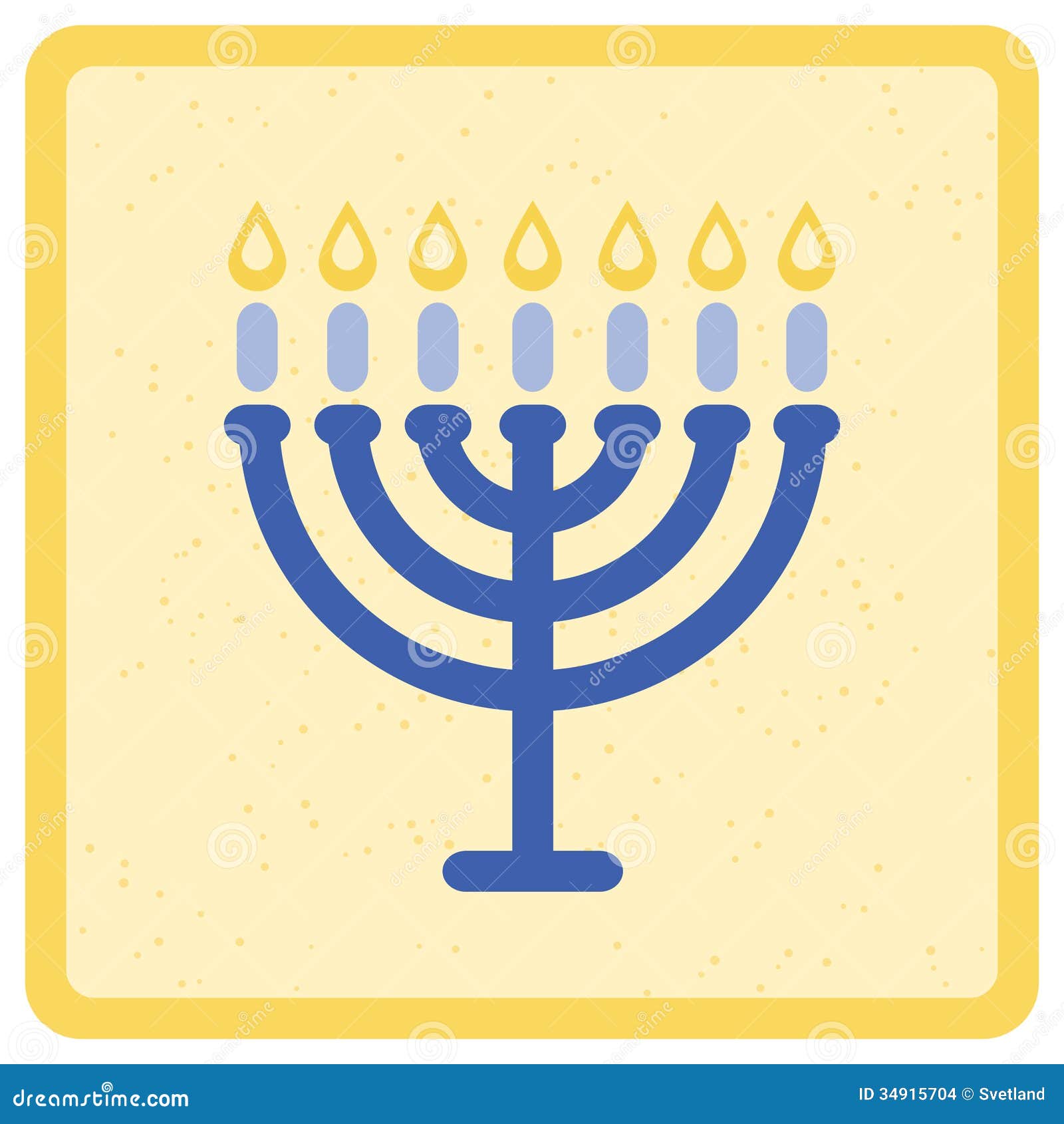 Menorah. stock vector. Illustration of judaism, december - 34915704
