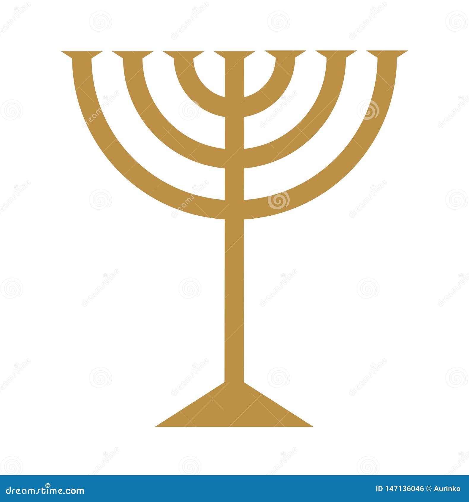 Menorah Vector Icon. Menorah - Traditional Seven-branched Jewish ...