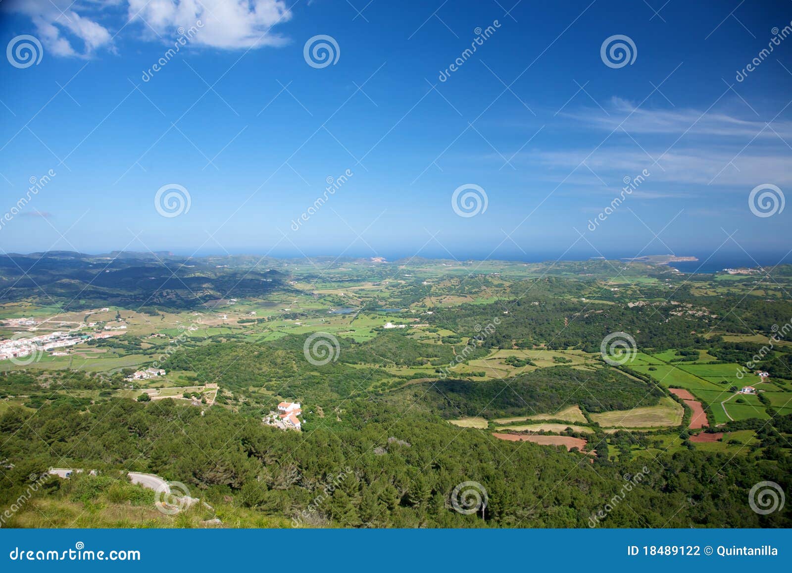 Menorca aerial view stock photo. Image of valley, grass - 18489122