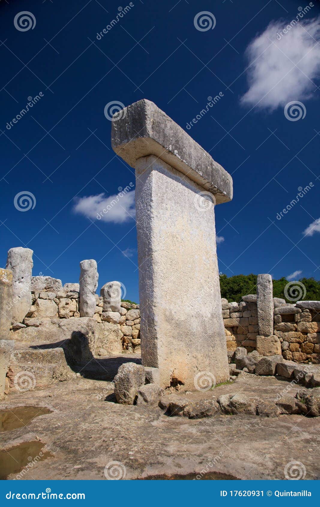 Menorca great taula stock image. Image of prehistoric - 17620931
