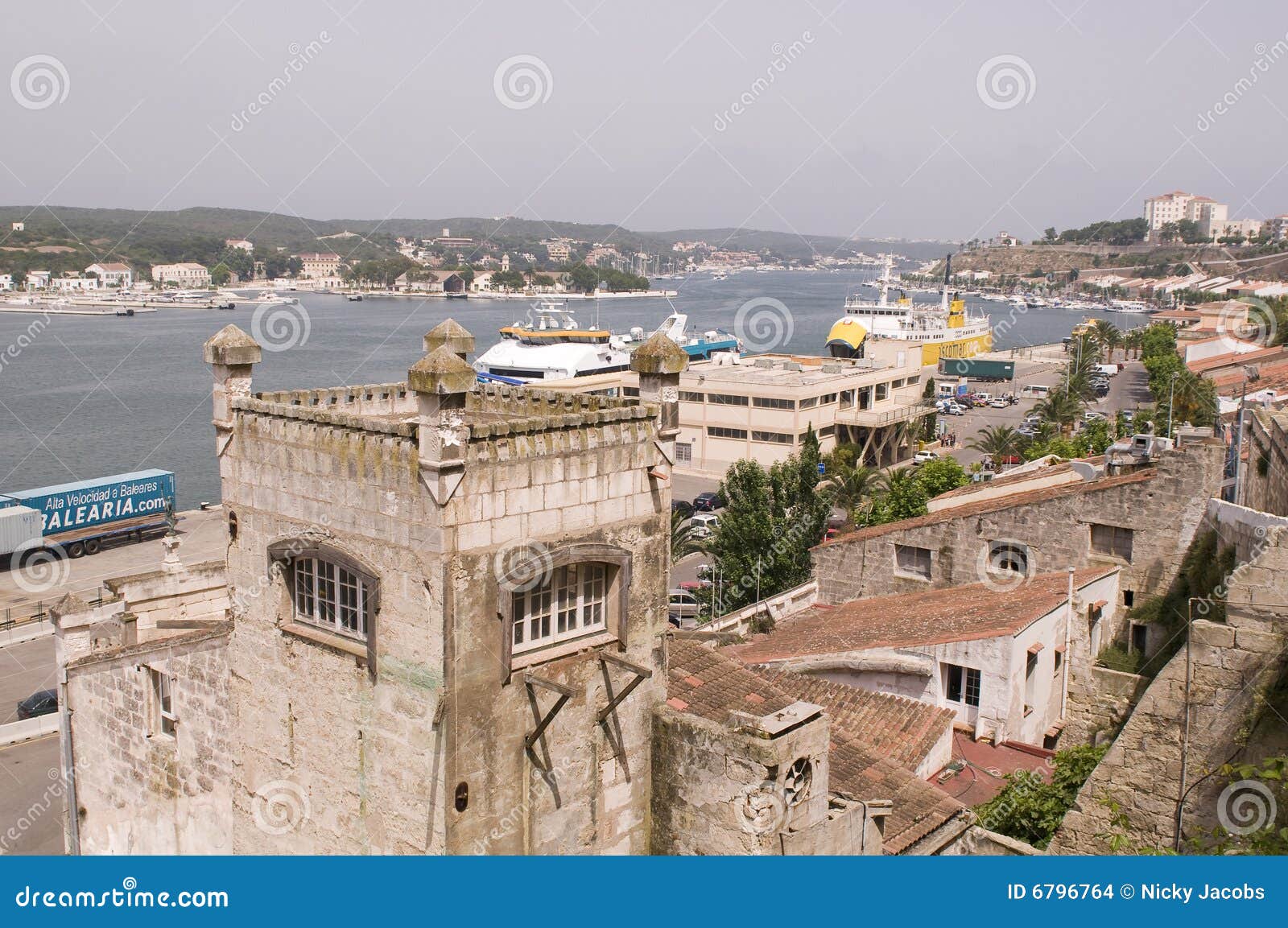 Menorca Mahon Port Fishing Boat Stock Photo - Image of water, colorful ...