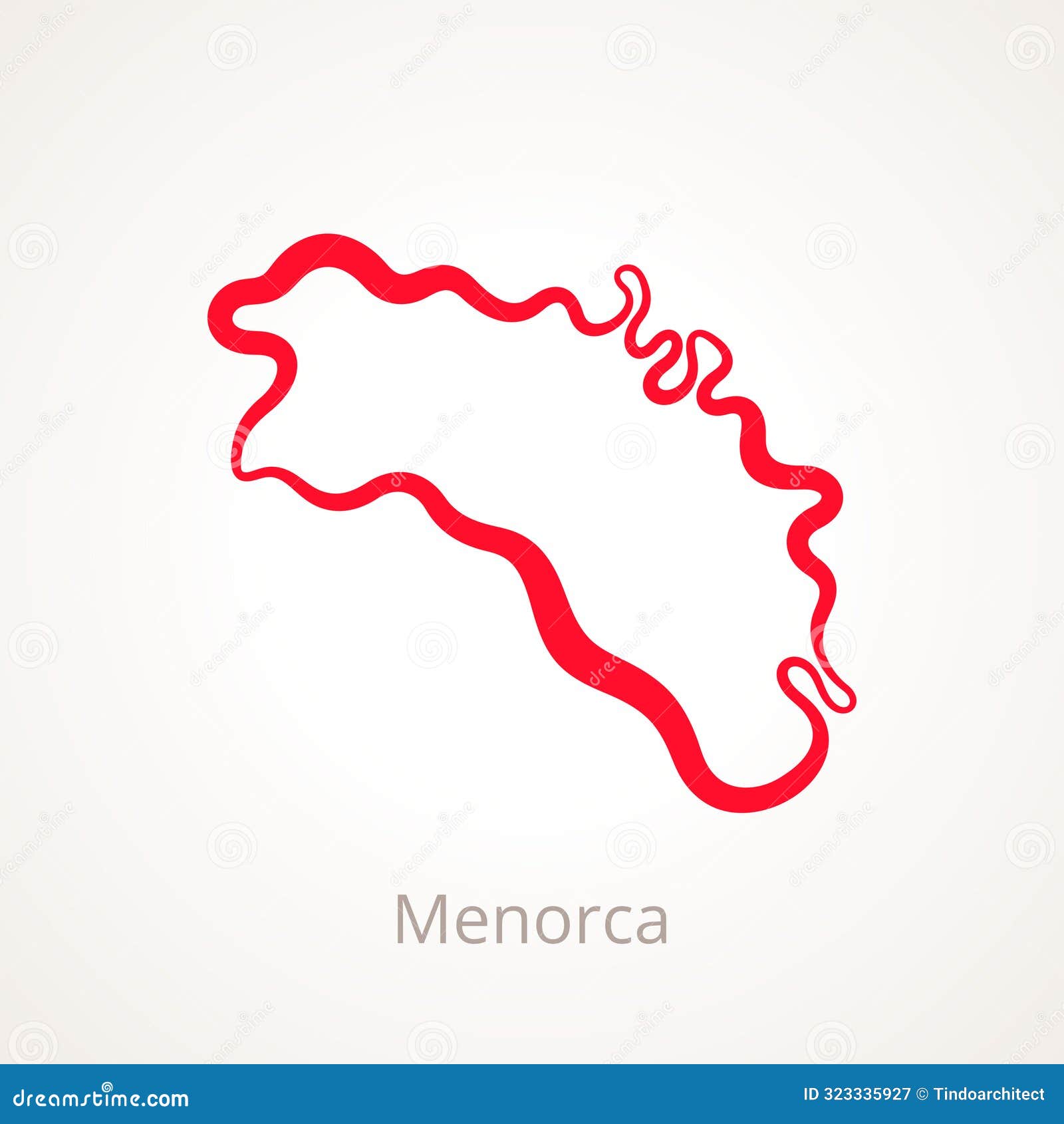 Menorca - Outline Map stock vector. Illustration of menorca - 323335927