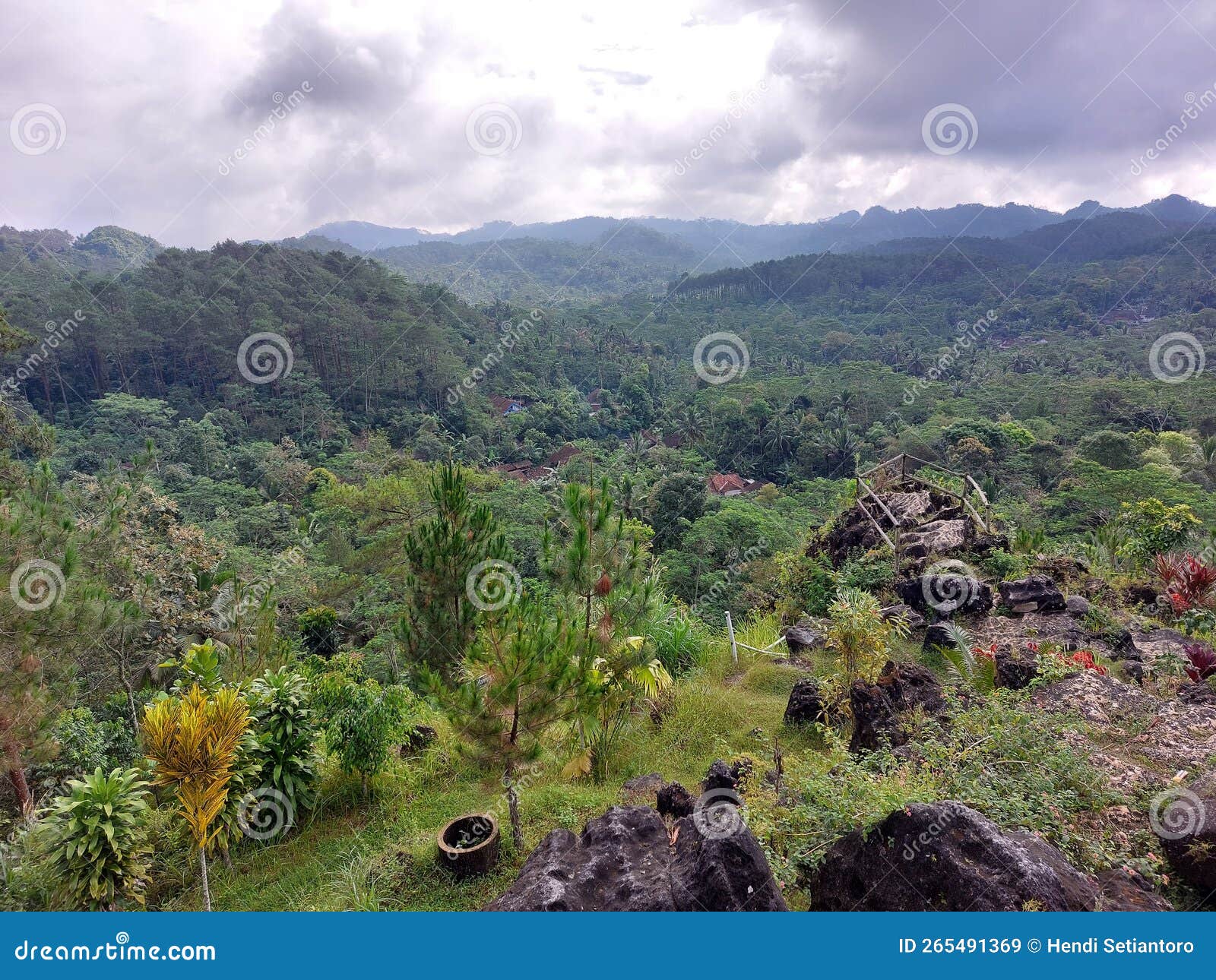 Menoreh Mountains Forest Skyview Pegunungan Bukit Menoreh Stock Image ...