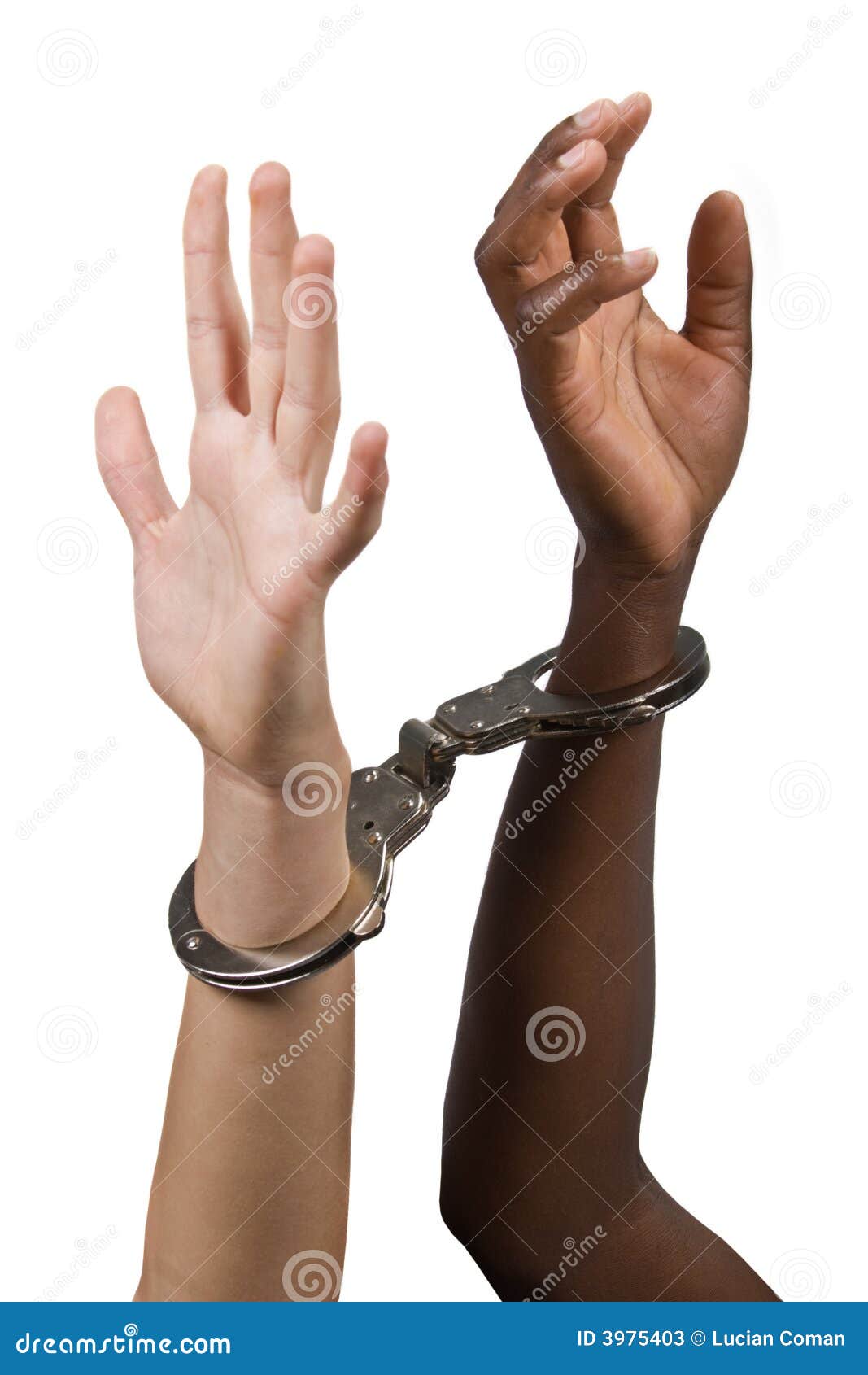 Menotté image stock. Image du criminel, clous, américain - 3975403