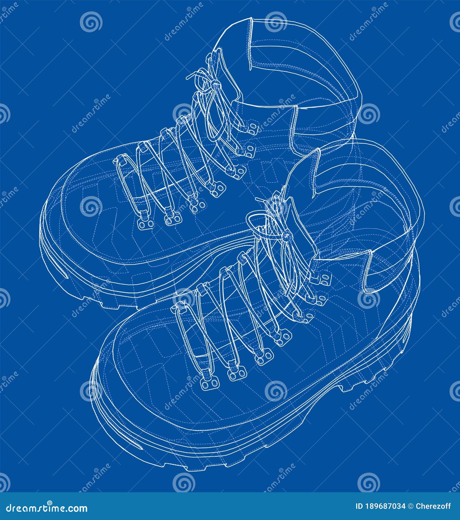 Mens Boot Concept. 3D Illustration Stock Illustration - Illustration of ...