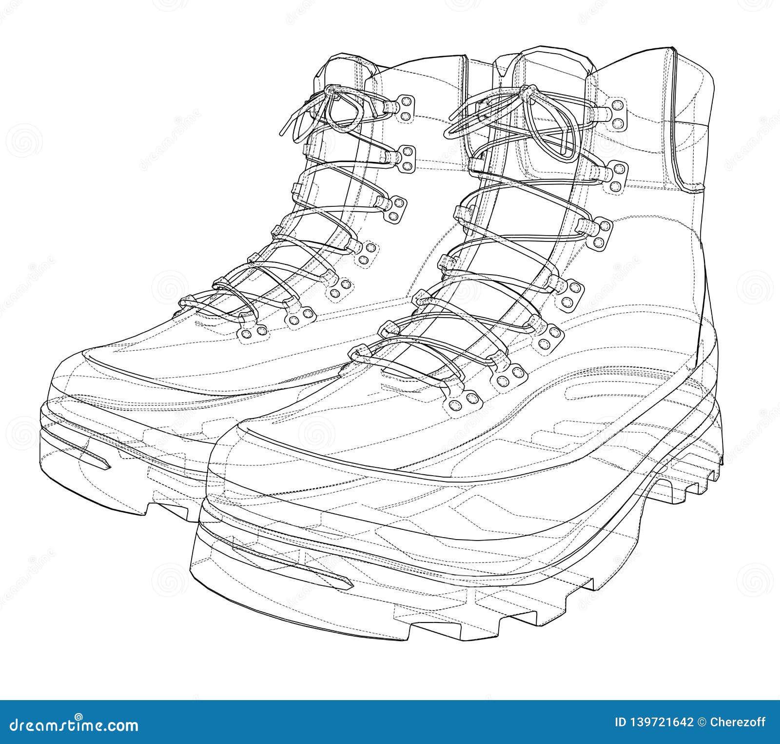 Mens Boot Concept. Vector Rendering of 3d Stock Vector - Illustration ...