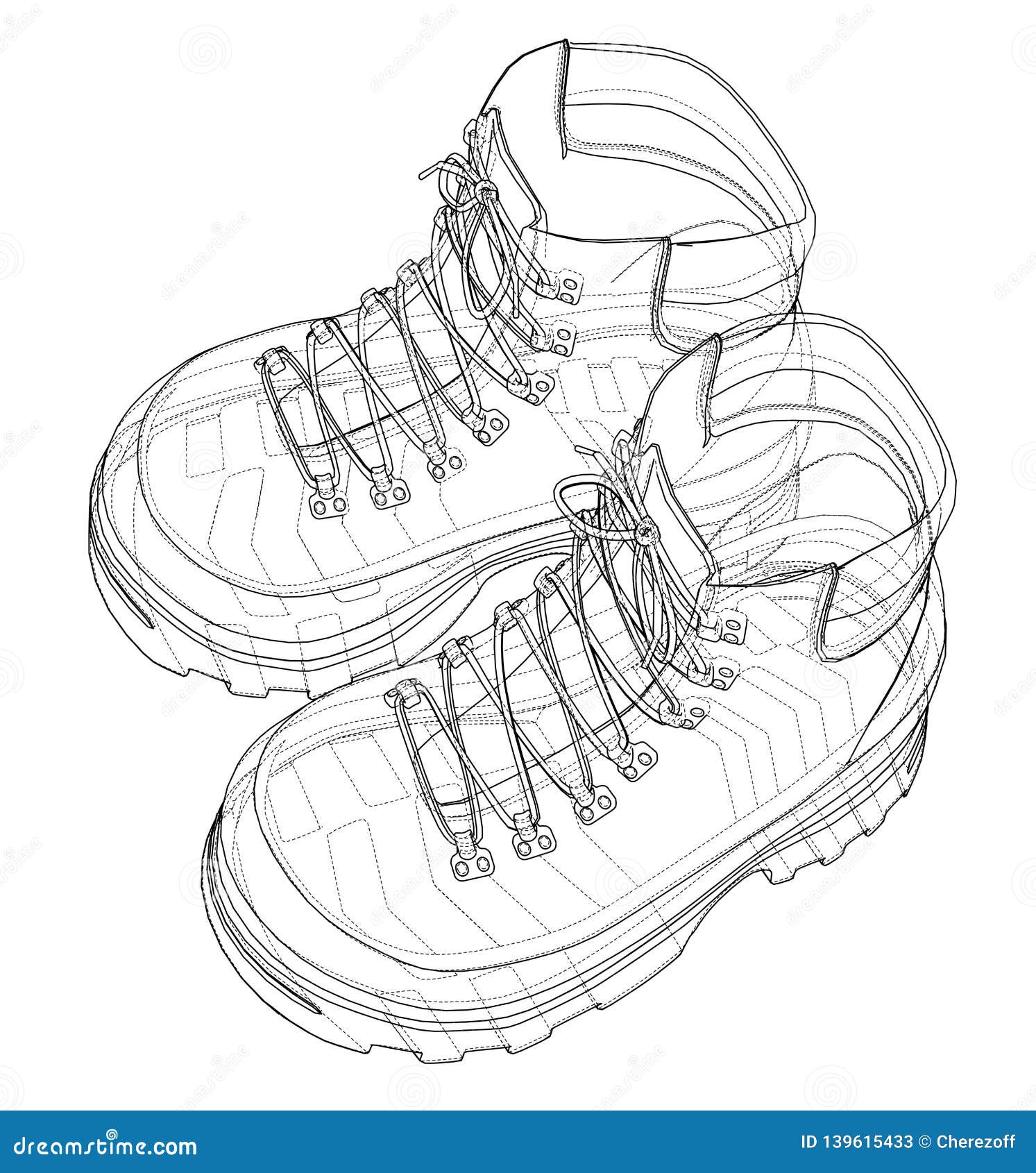 Mens Boot Concept. Vector Rendering of 3d Stock Vector - Illustration ...