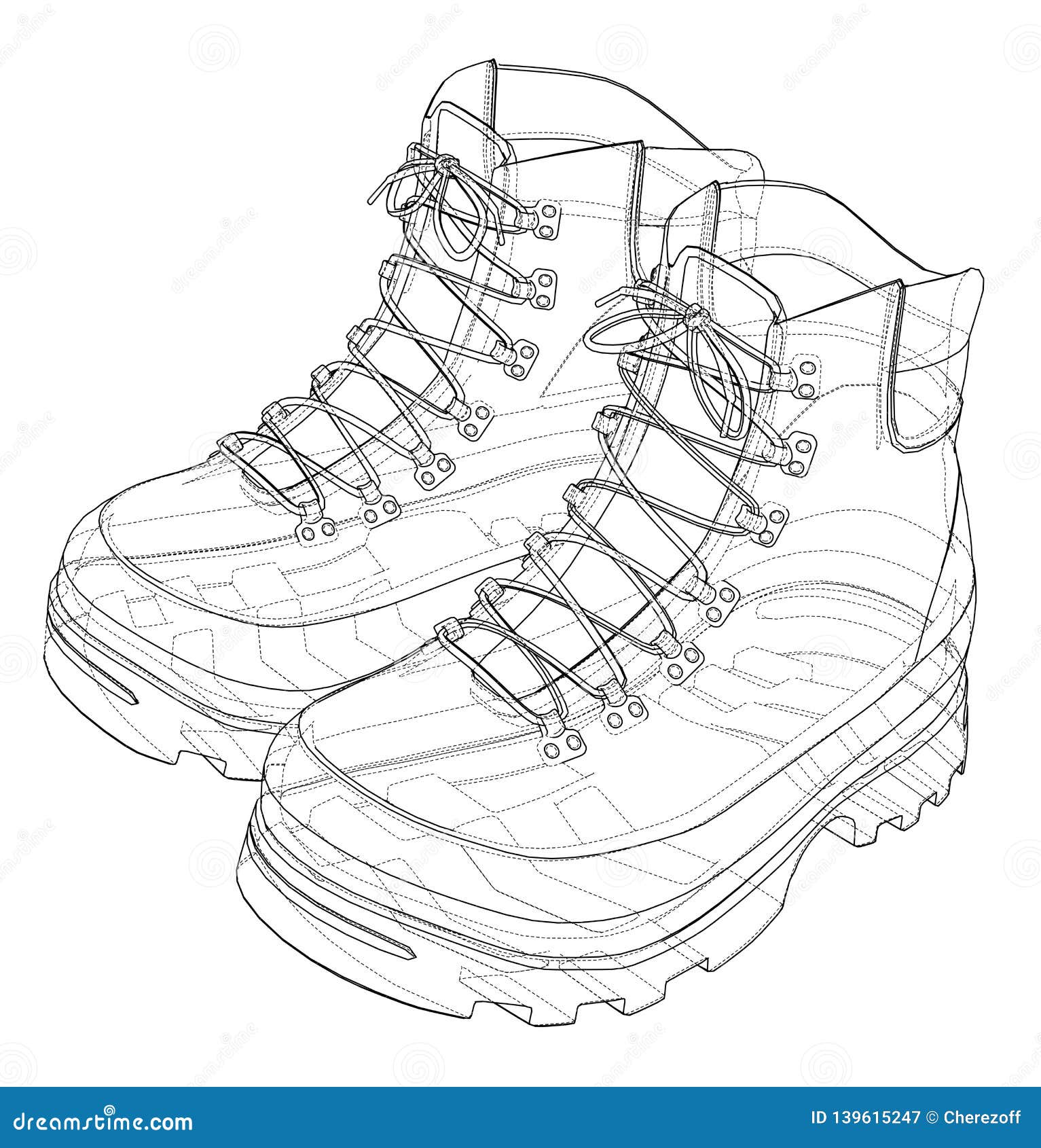 Mens Boot Concept. Vector Rendering of 3d Stock Vector - Illustration ...