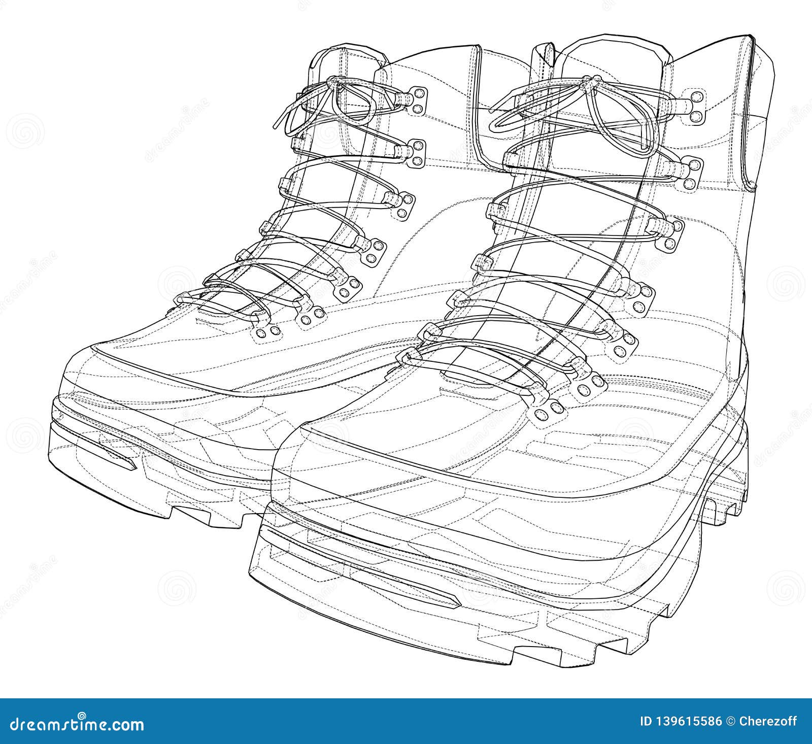 Mens Boot Concept. Vector Rendering of 3d Stock Vector - Illustration ...