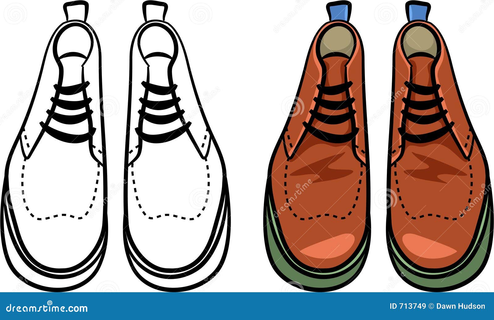 Mens Boots With Grooved Soles In A Set Cartoon Vector | CartoonDealer ...