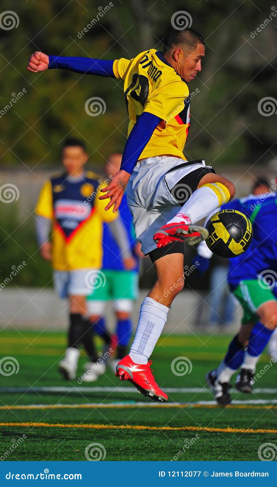 Mens club Soccer kick editorial photography. Image of activities - 12112077