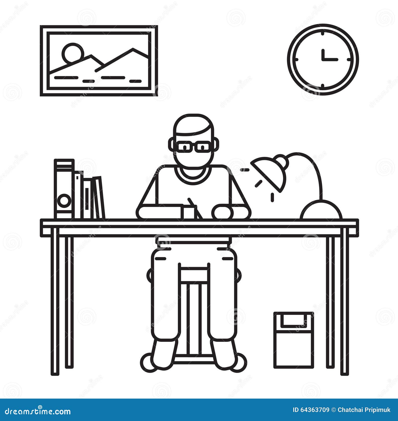 Mens die, vector werken vector illustratie. Illustration of schilderij ...