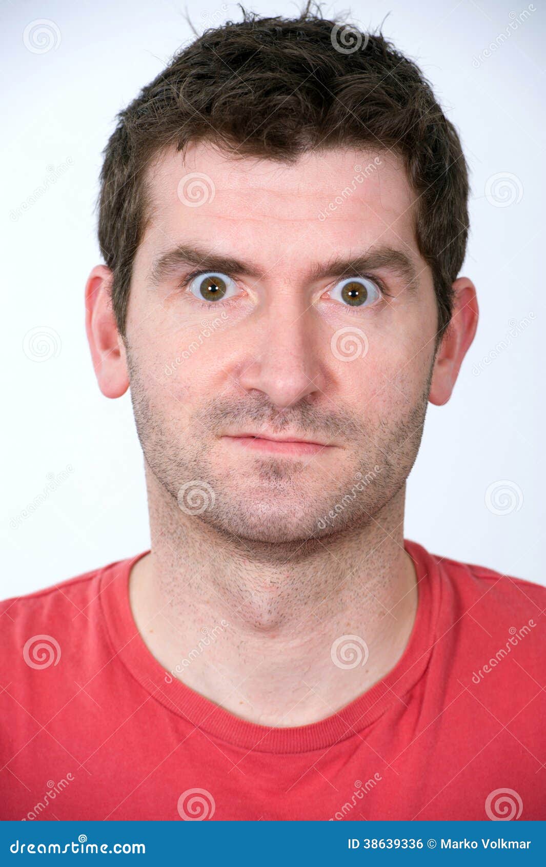 Mens die verbaasd kijken stock foto. Image of beladen - 38639336