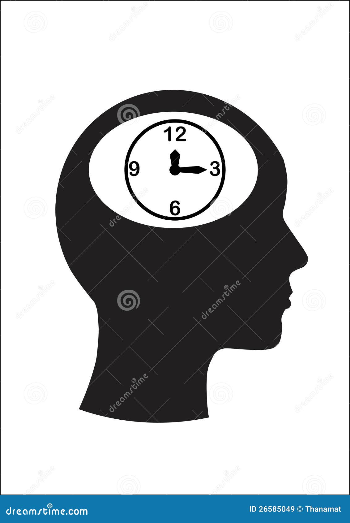 Mens en het denken vector illustratie. Illustration of zorg - 26585049