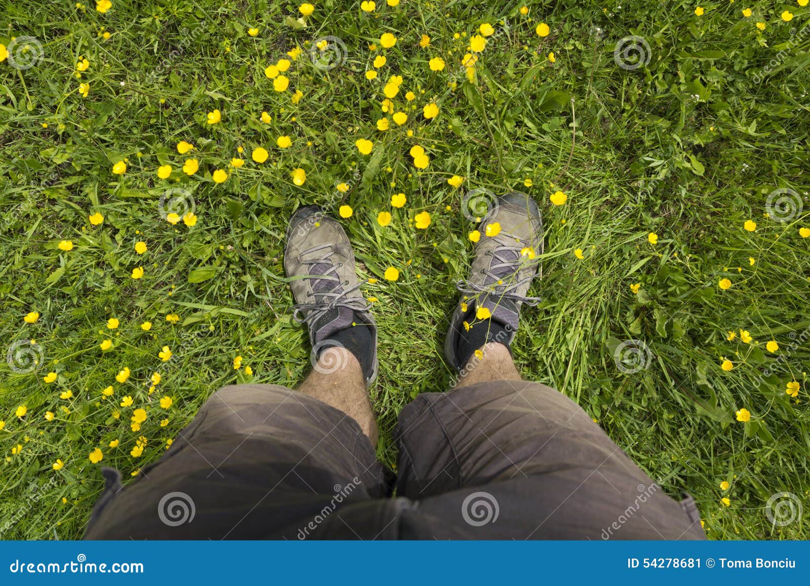 Mens Feet Standing on Grass Stock Image - Image of legs, foot: 54278681