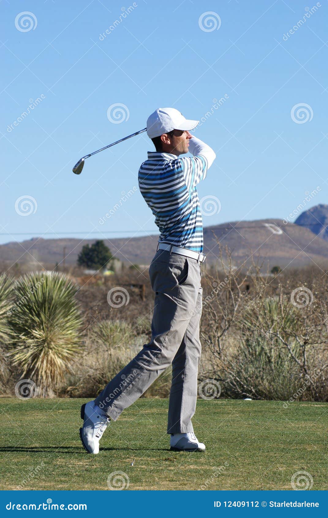 Mens Golfing stock foto. Image of zwaaien, arizona, boom - 12409112
