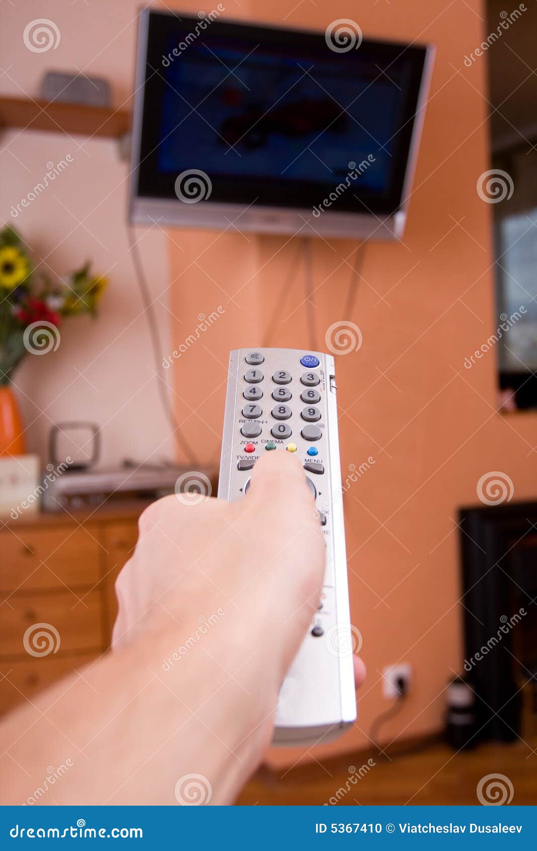 Mens Hand with Remote Control Stock Photo - Image of modern, remote ...