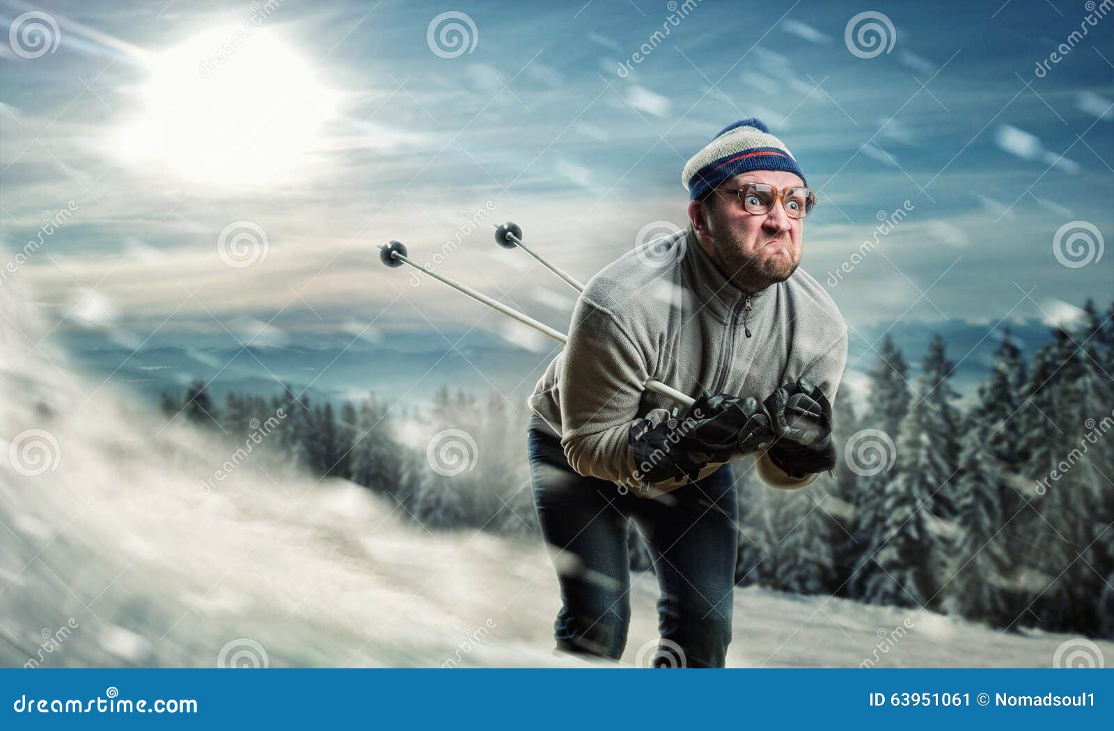 Mens het ski?en stock afbeelding. Image of mannetje, koel - 63951061