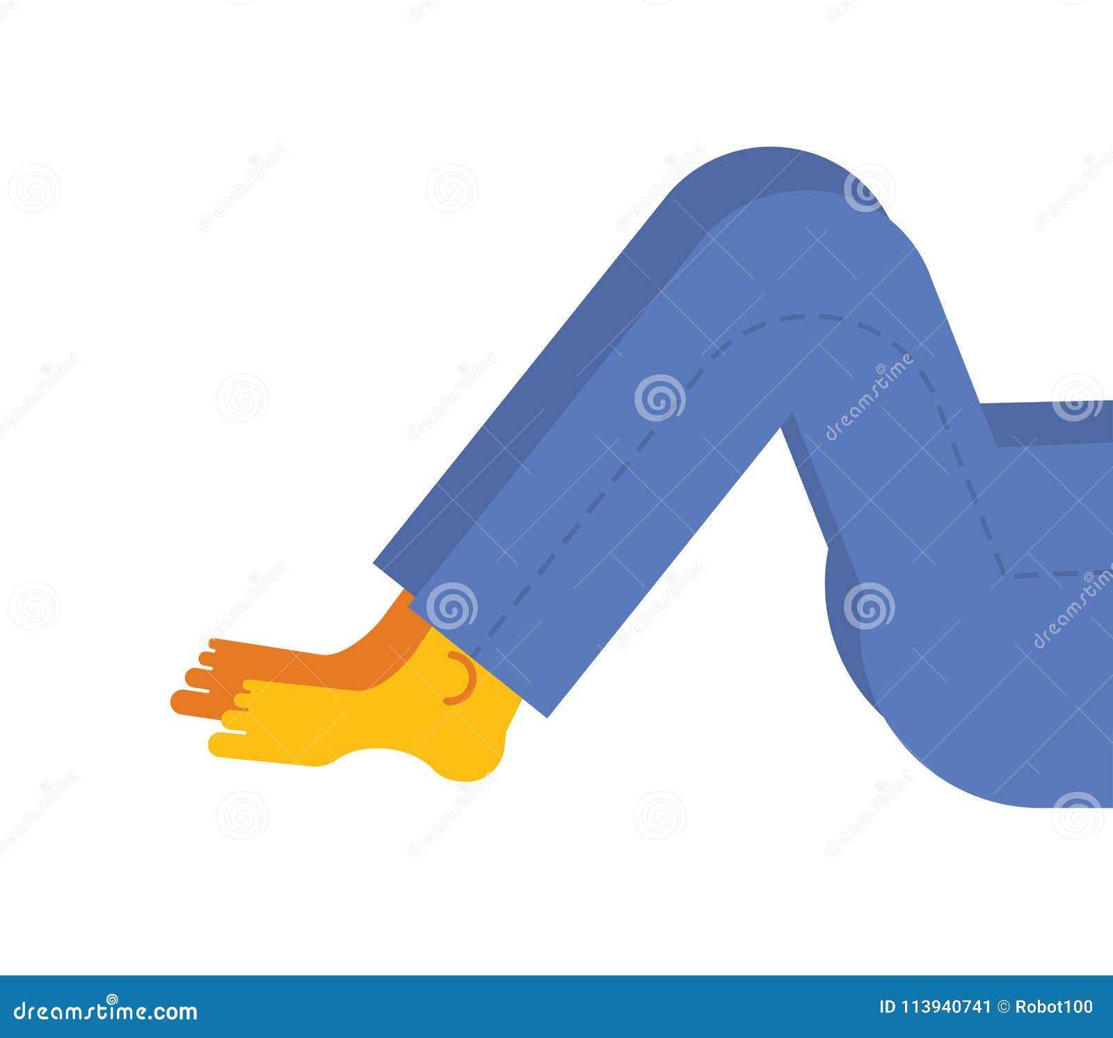 Mens Legs in Jeans. Man is Rest Stock Vector - Illustration of hipster ...