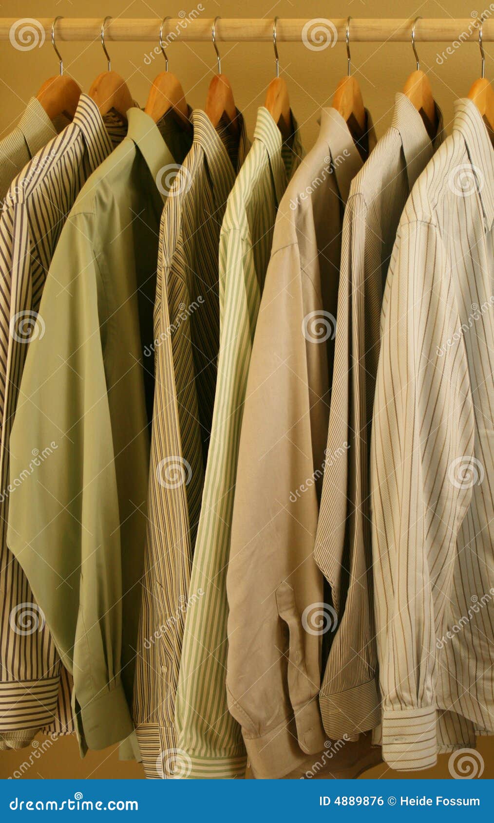 Mens Light Colored Dress Shirts Stock Photo - Image of button, hang ...