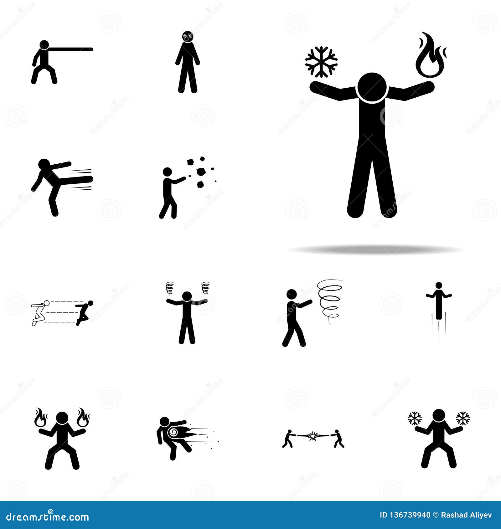 Mens Met Het Pictogram Van De Brandsneeuwvlok Speciaal Menselijk ... Mens Met Het Pictogram Van De Brandsneeuwvlok Speciaal Menselijk ...