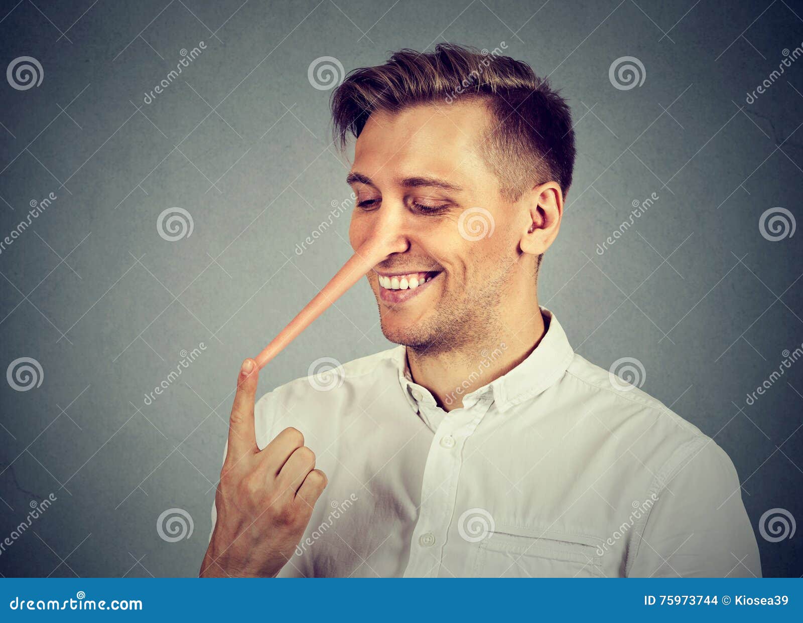 Mens Met Lange Neus Leugenaarconcept Stock Foto - Image of spaans ...