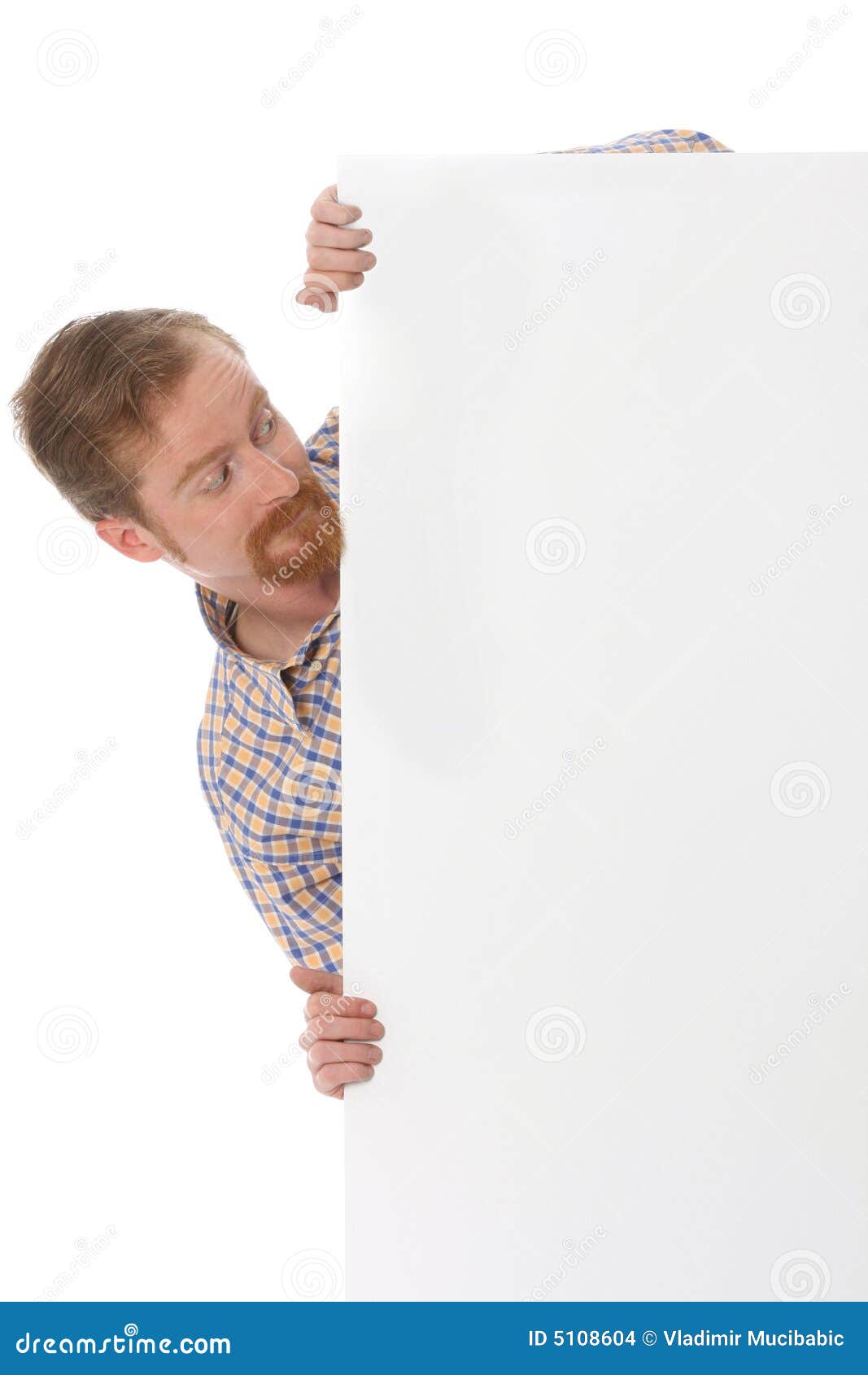 Mens Met Leeg Aanplakbiljet Stock Foto - Image of leeg, grappig: 5108604