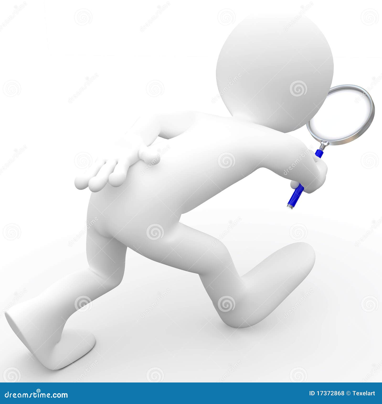 Mens Met Vergrootglas Het Zoeken Stock Illustratie - Afbeelding: 17372868