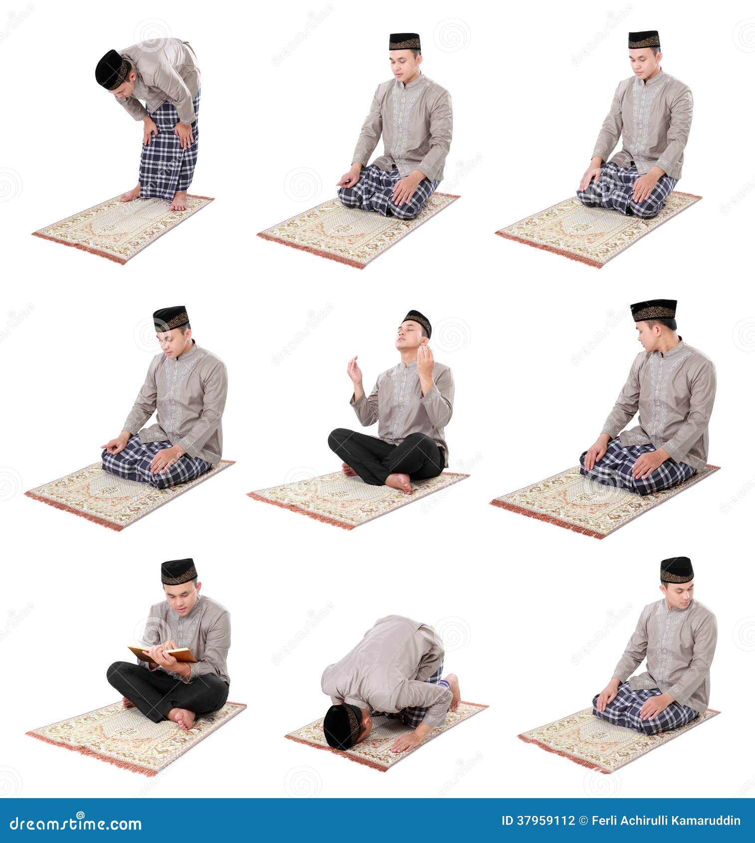 Mens moslim het doen gebed stock foto. Image of gelovig - 37959112