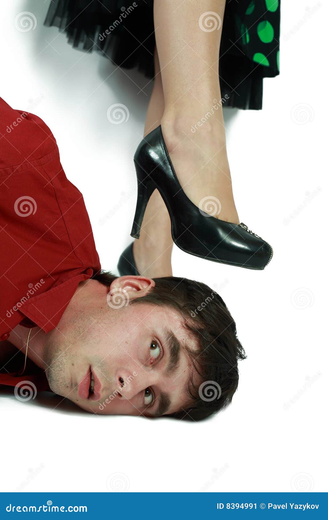 Mens onder de duim stock afbeelding. Image of echtgenoot - 8394991