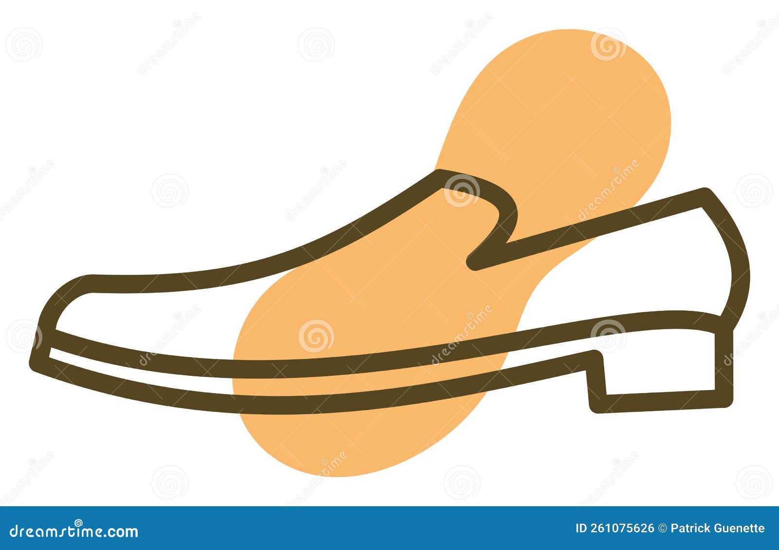 Mens Orange Office Shoes, Icon Stock Vector - Illustration of vector ...