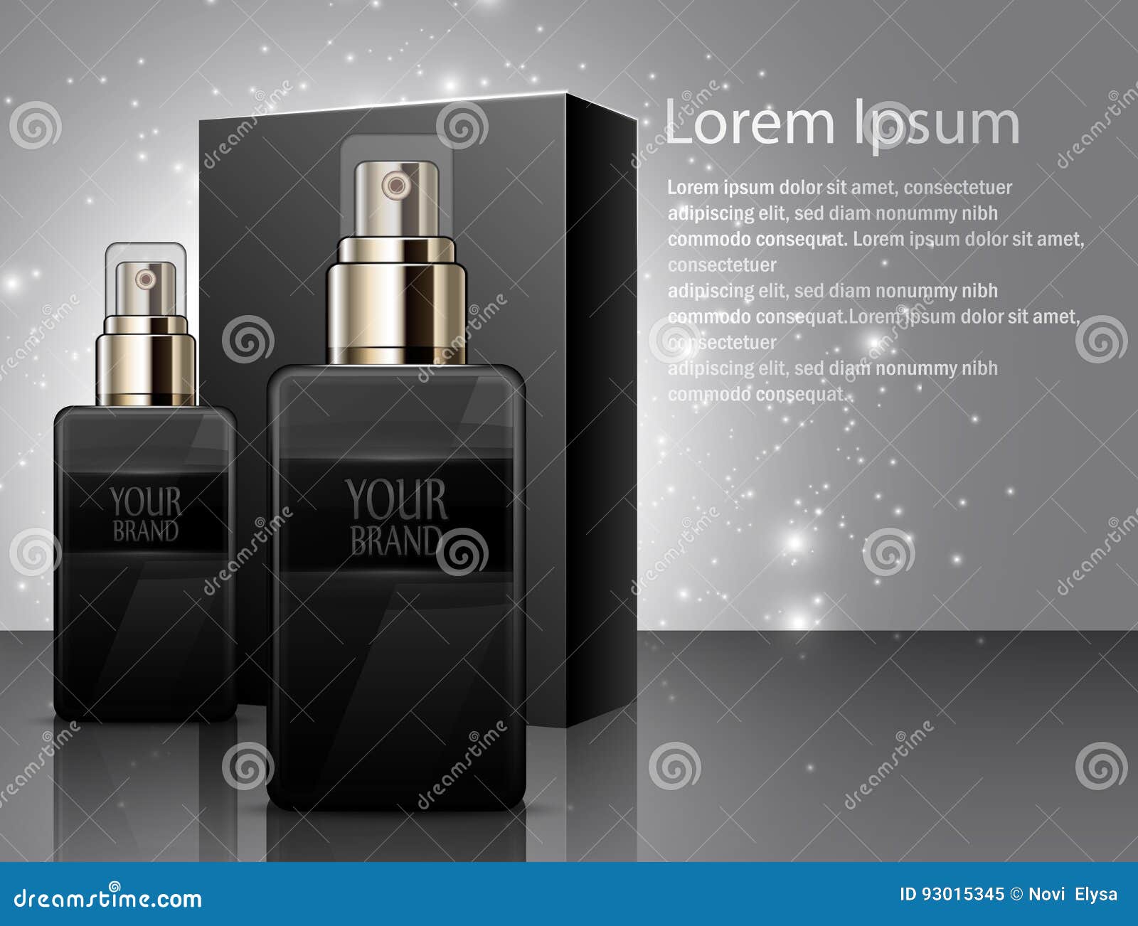 Mens Perfume with Package Box Stock Vector - Illustration of liquid ...